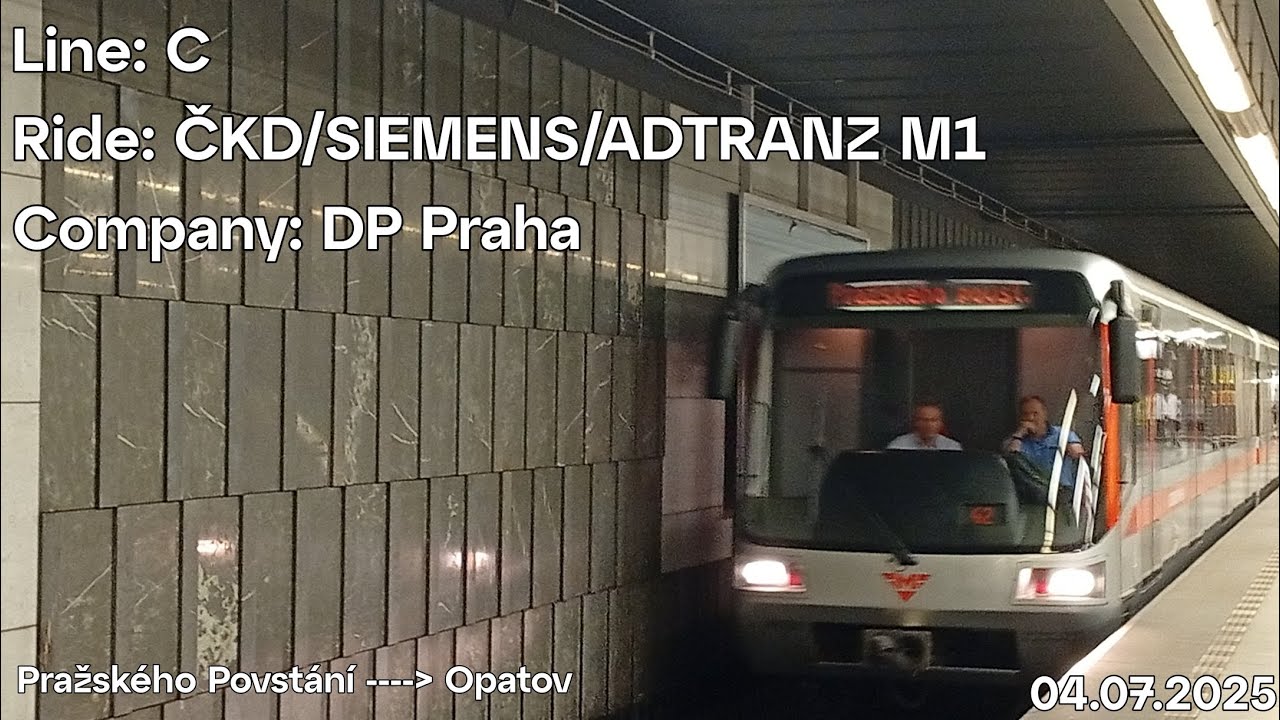 Line: C Ride: ČKD/SIEMENS/ADTRANZ M1 Company: DP Praha to Opatov - YouTube