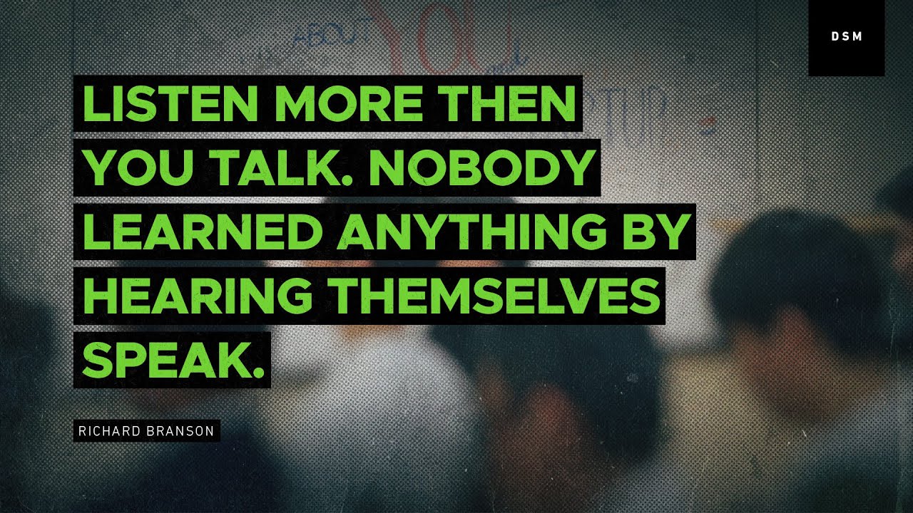 Sales motivation quote: Listen more then you talk. Nobody learned ...