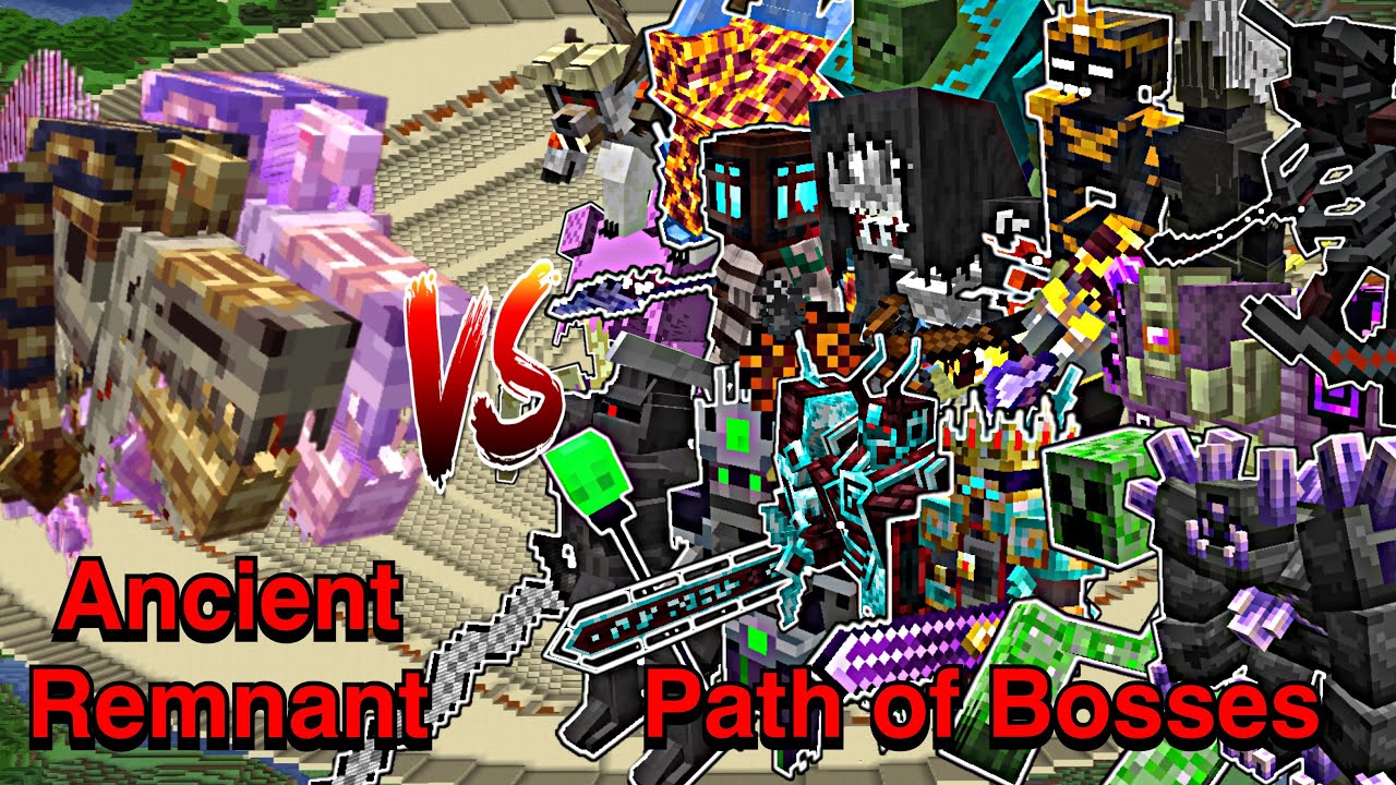 Minecraft |Mobs Battle| Ancient Remnant VS Path of Bosses - YouTube