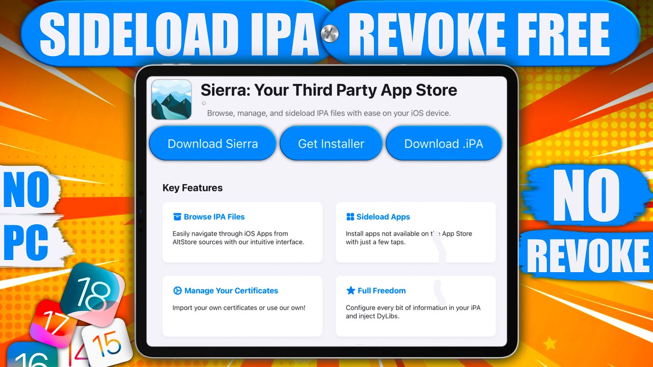 No Revoke IPA Sideloading: Sierra iOS Guide (100% Working) - YouTube