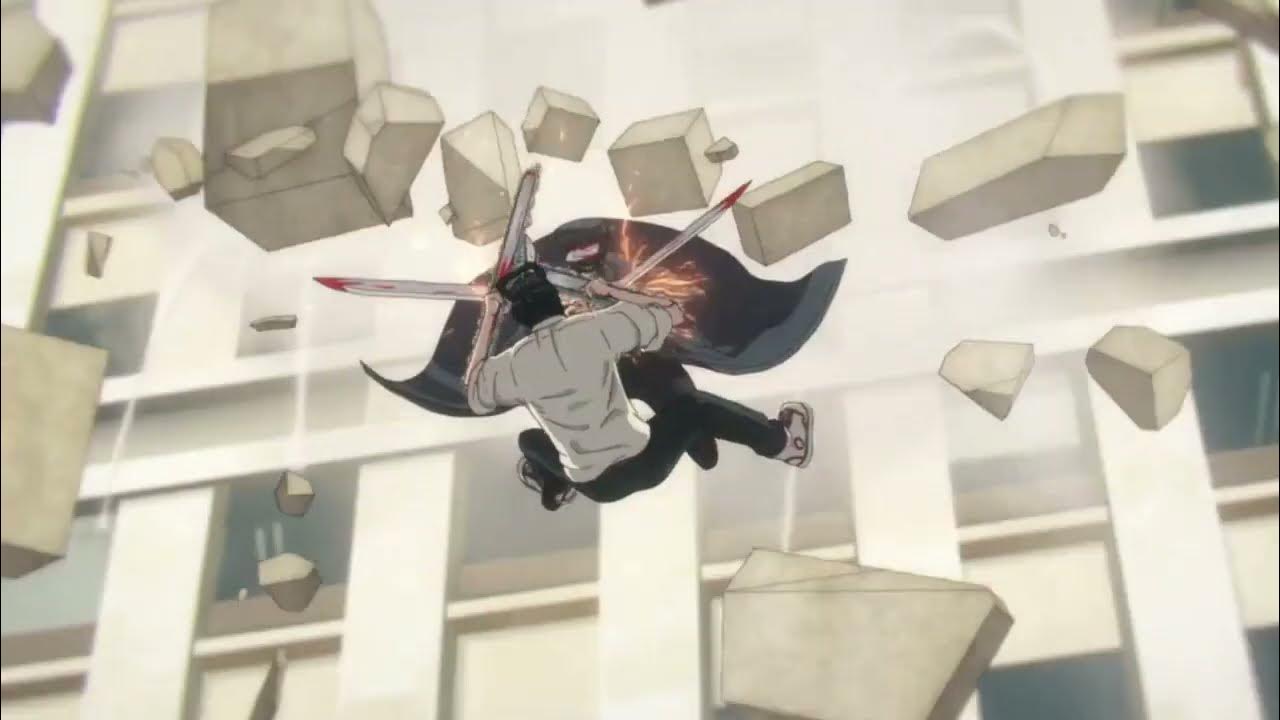 Дензи (человек бензопила) против катаны - YouTube