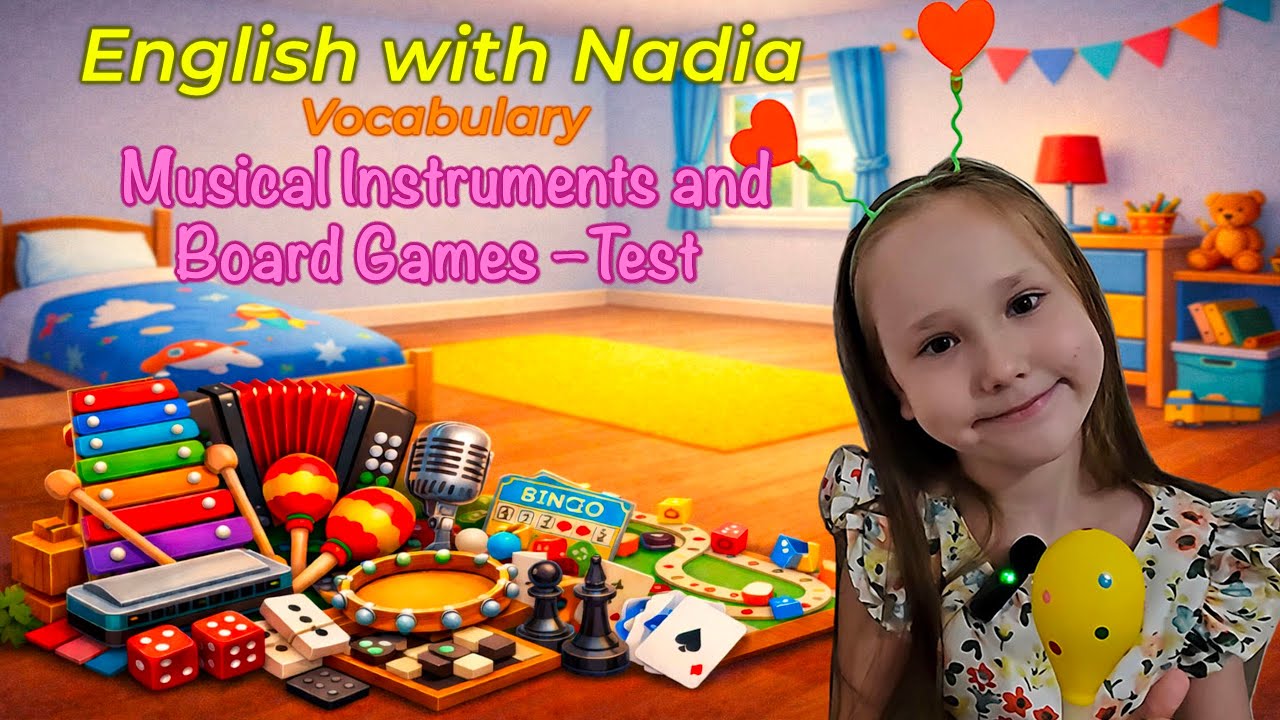 Musical Instruments and Board Games Vocabulary Test - YouTube
