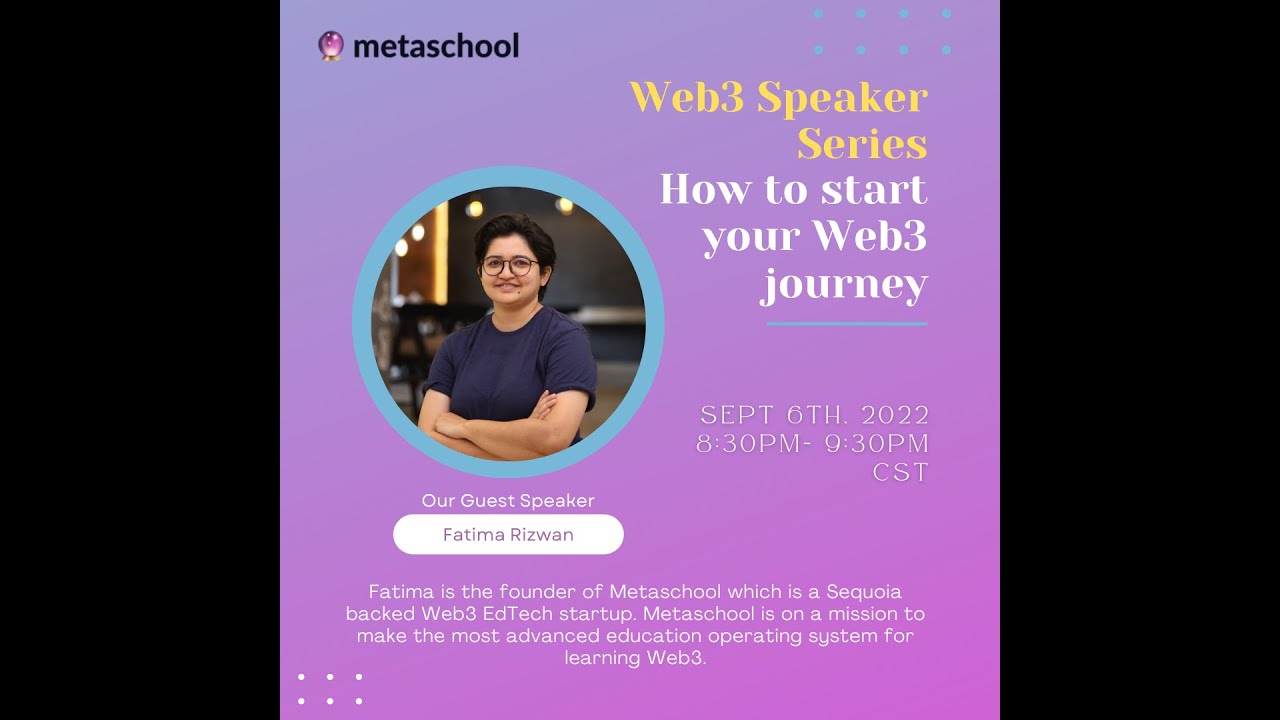 Web3 Speaker Series: Introduction to Metaschool - YouTube