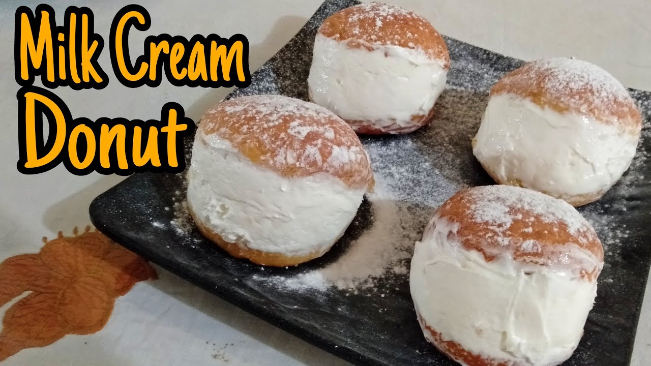 Bikin Cream Milk Donut (Donat Krim Susu ) • Street Food Korea yang Lagi ...