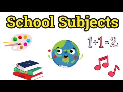 SCHOOL SUBJECTS VOCABULARY | SCHOOL SUBJECTS IN ENGLISH NAMES AND ...
