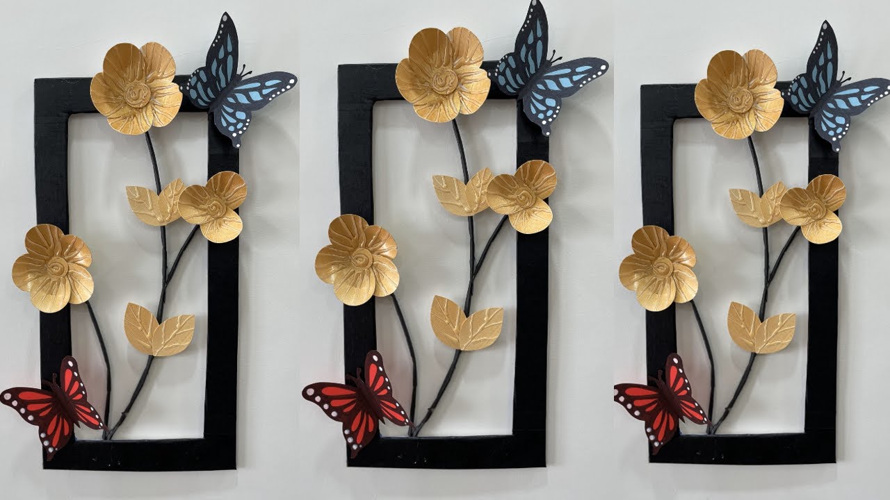 wall hanging craft || wall decor idea with using old wedding cards ...