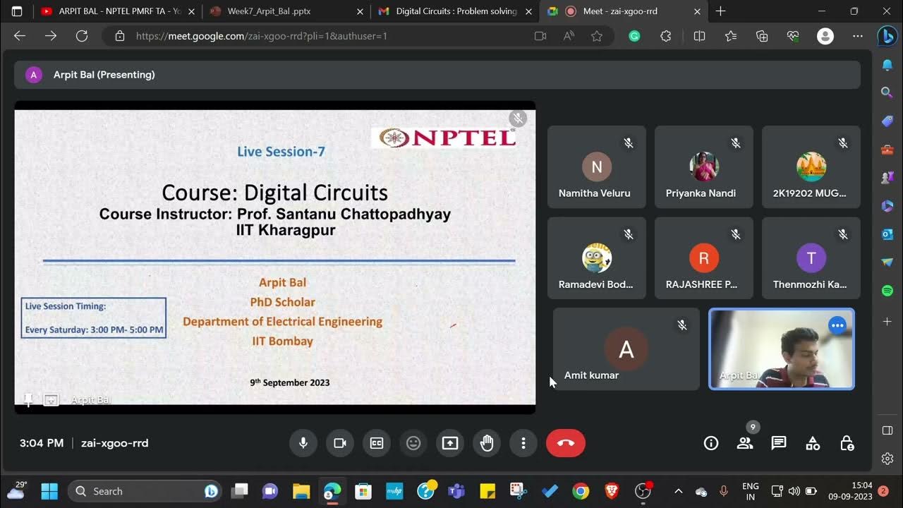 Week-7 NPTEL-Digital Circuits-Live session-7 (noc23_ee115)- TA Arpit Bal - YouTube