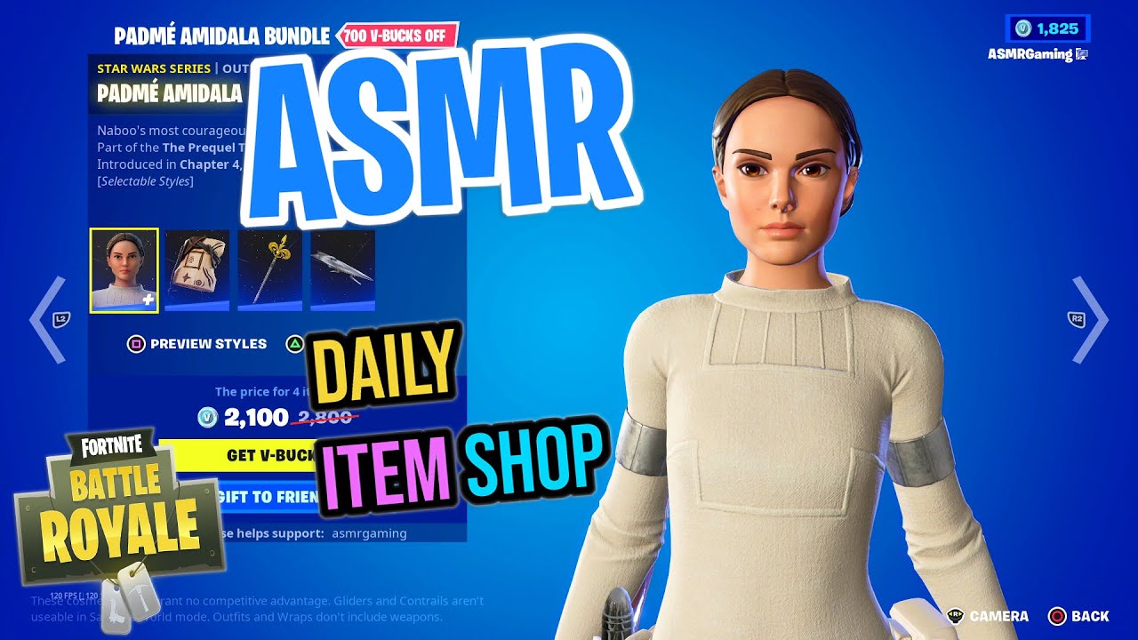 ASMR Fortnite NEW Padme and Anakin Skins! Daily Item Shop 🎮🎧 Relaxing ...