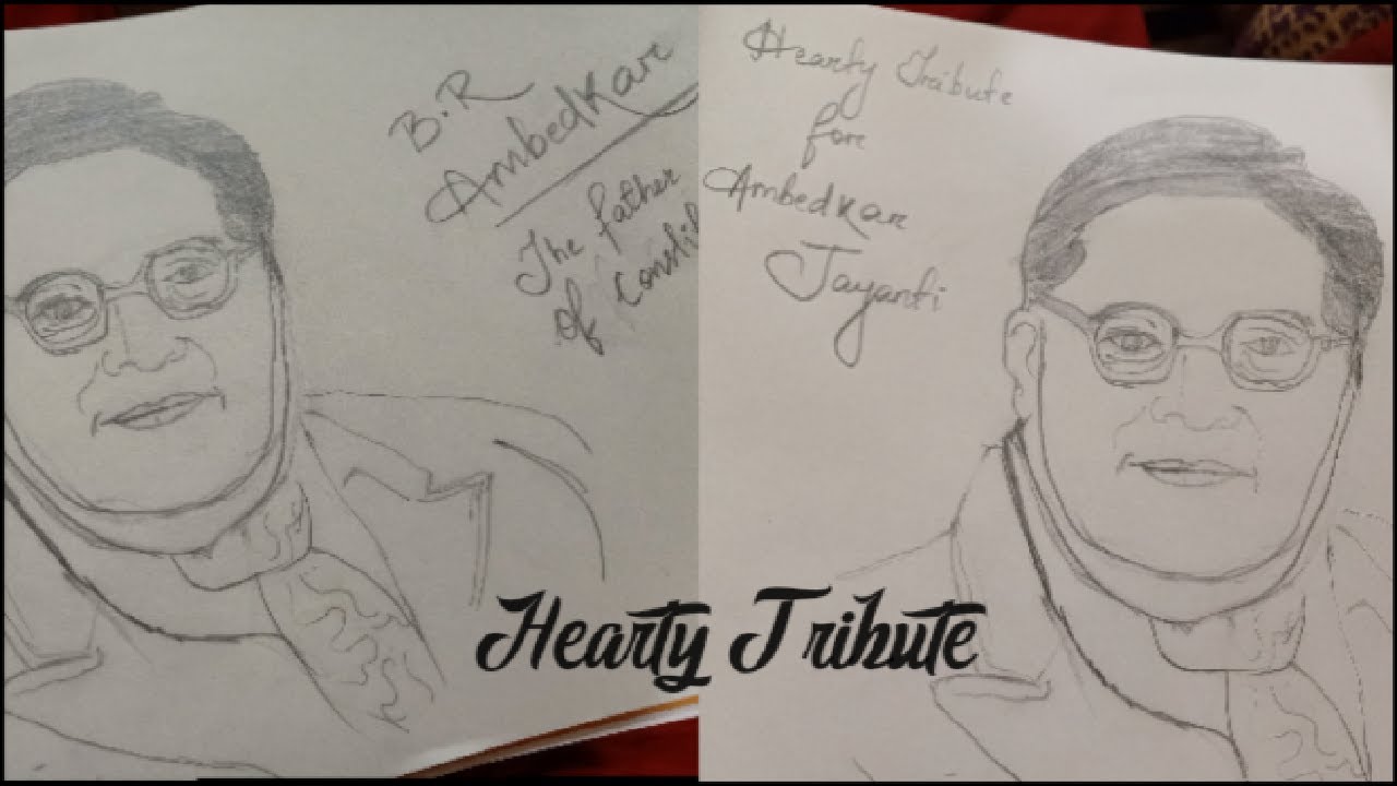 Dr. B.R Ambedkar //Pencil sketch drawing // Tribute on Constitution day ...