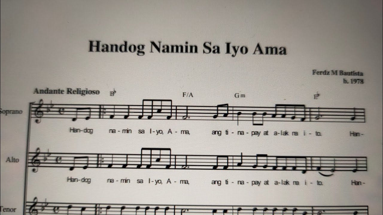 Handog Namin Sa Iyo Ama alto - YouTube