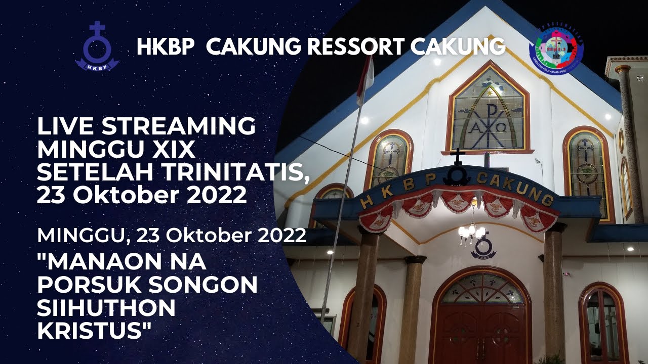 Ibadah Siang Minggu Xix Setelah Trinitatis 23 Oktober 2022 Youtube