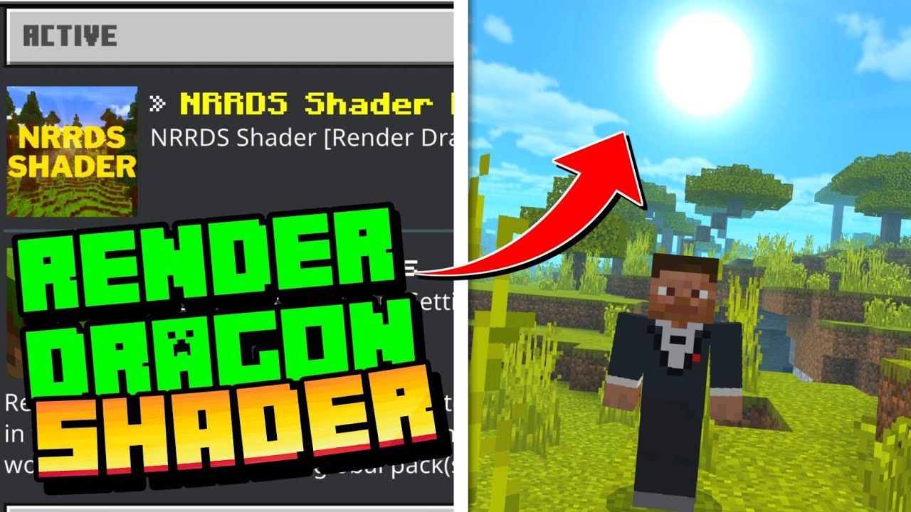 MINECRAFT RENDER DRAGON SHADER FOR POCKET EDITION - YouTube