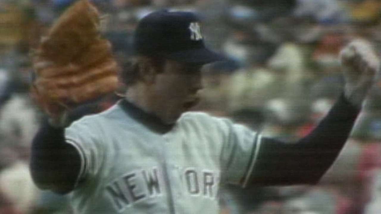 1977 ALCS Gm4: Lyle tosses 5 1/3 scoreless innings - YouTube
