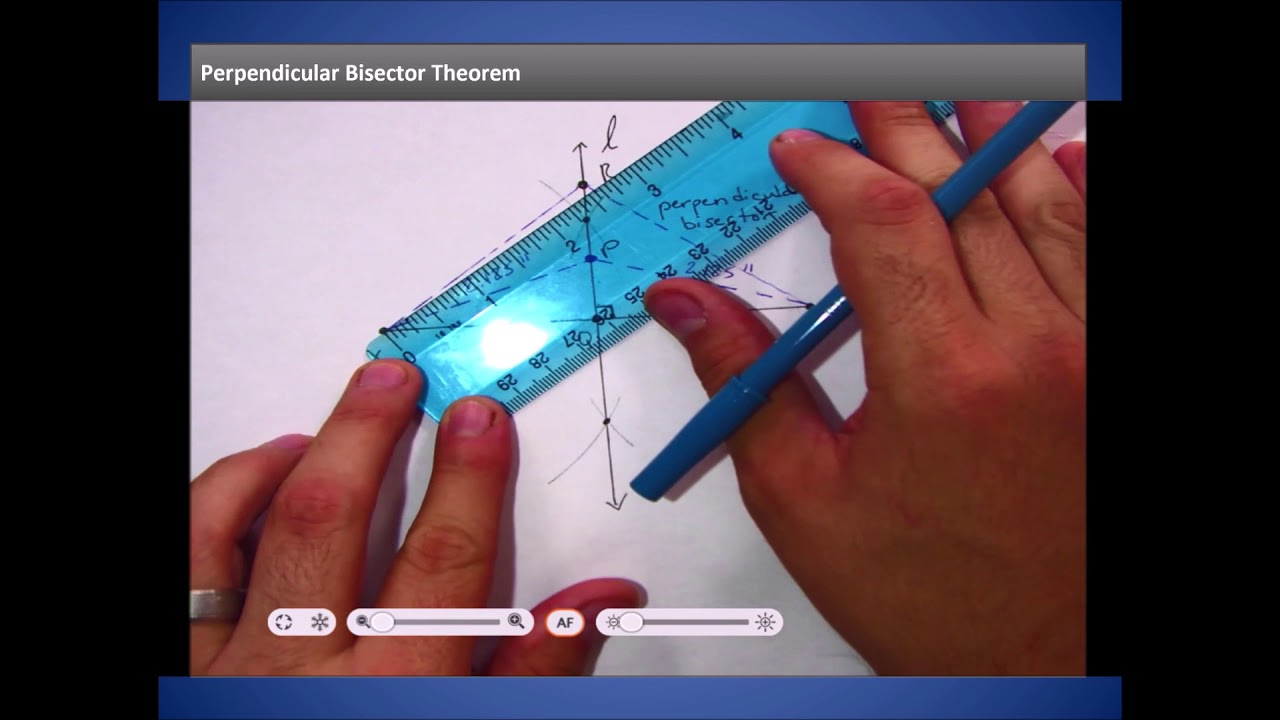 Geometry Lesson 5.1: Perpendicular and Angle Bisectors - YouTube
