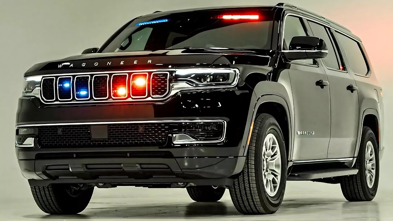 The flagship Jeep Wagoneer SUV: a version for the police - YouTube