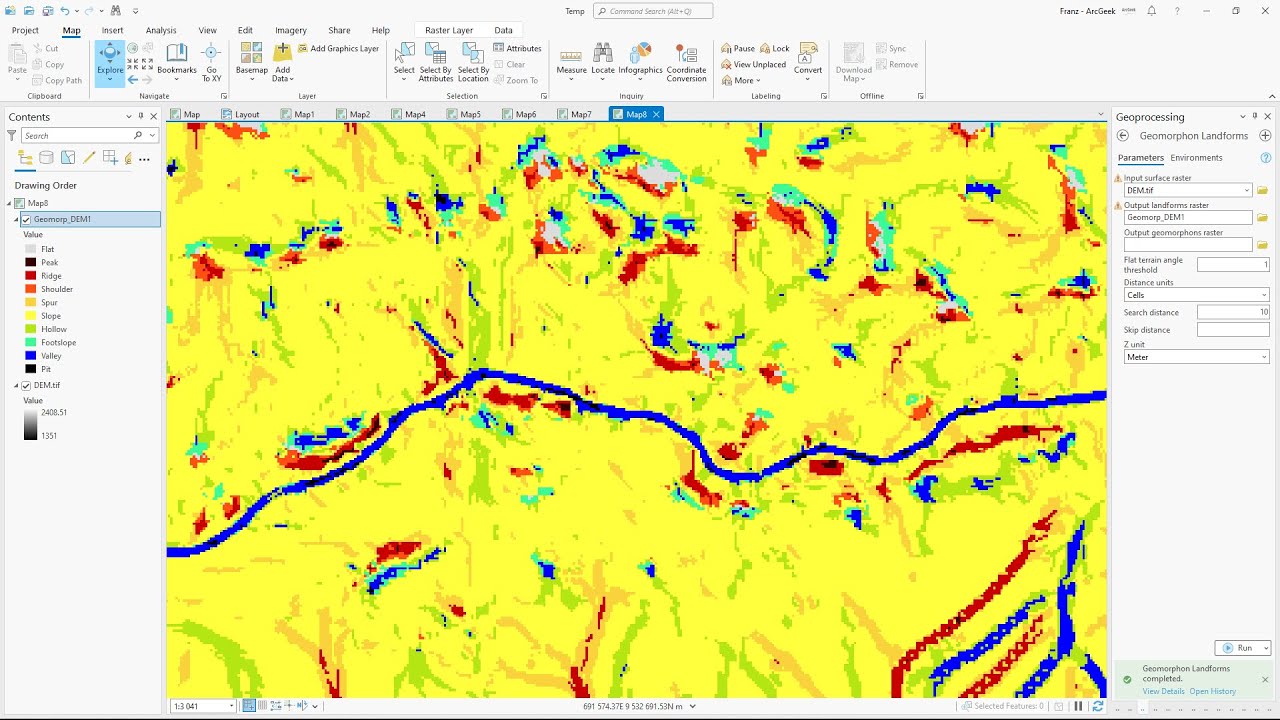 Crear formas de suelo geomórfonas en ArcGIS Pro - YouTube
