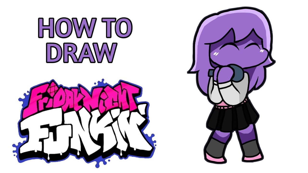 HOW TO DRAW SKY MINUS FROM FRIDAY NIGHT FUNKIN STEP BY STEP - YouTube