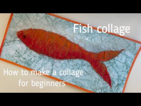 Fish Collage/How to make a collage for beginners - YouTube