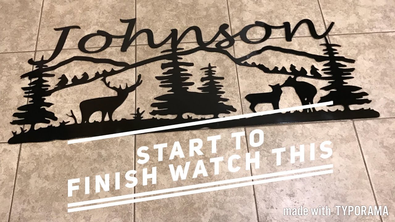 Cnc plasma Artwork hunting theme trees and deer metal art - YouTube