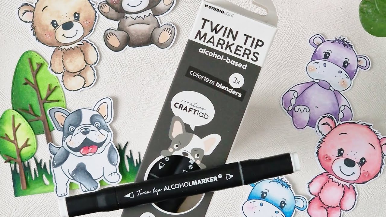 Live Kleuren met colorlessblenders en alcoholmarkers van Creative Craftlab _ Studio Light - YouTube