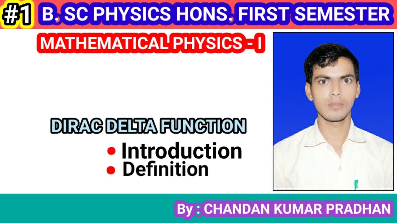 DIRAC DELTA FUNCTION: Definition of Dirac deta function - YouTube