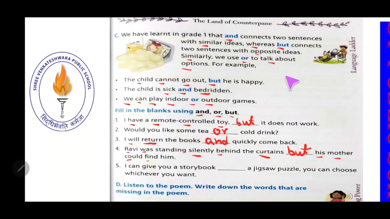 The Land of Counterpane Class 2 English Chapter 8 Part-3 Final - YouTube