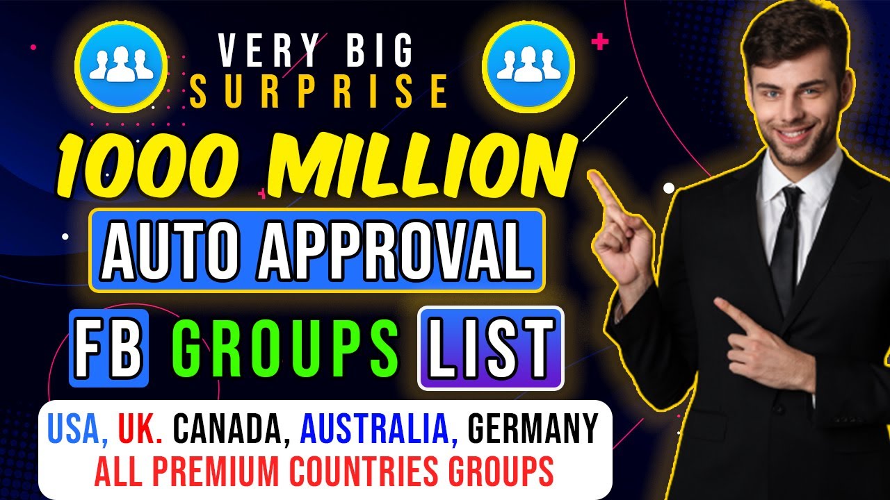 😎🔥1000M+ Facebook Auto Approval Groups List Free😎🔥 | Find Facebook ...