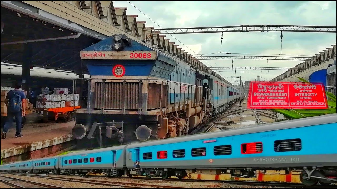 First Run : 13011 LHB MALDA INTERCITY with SILIGURI WDP4 EMD GT46PAC ...
