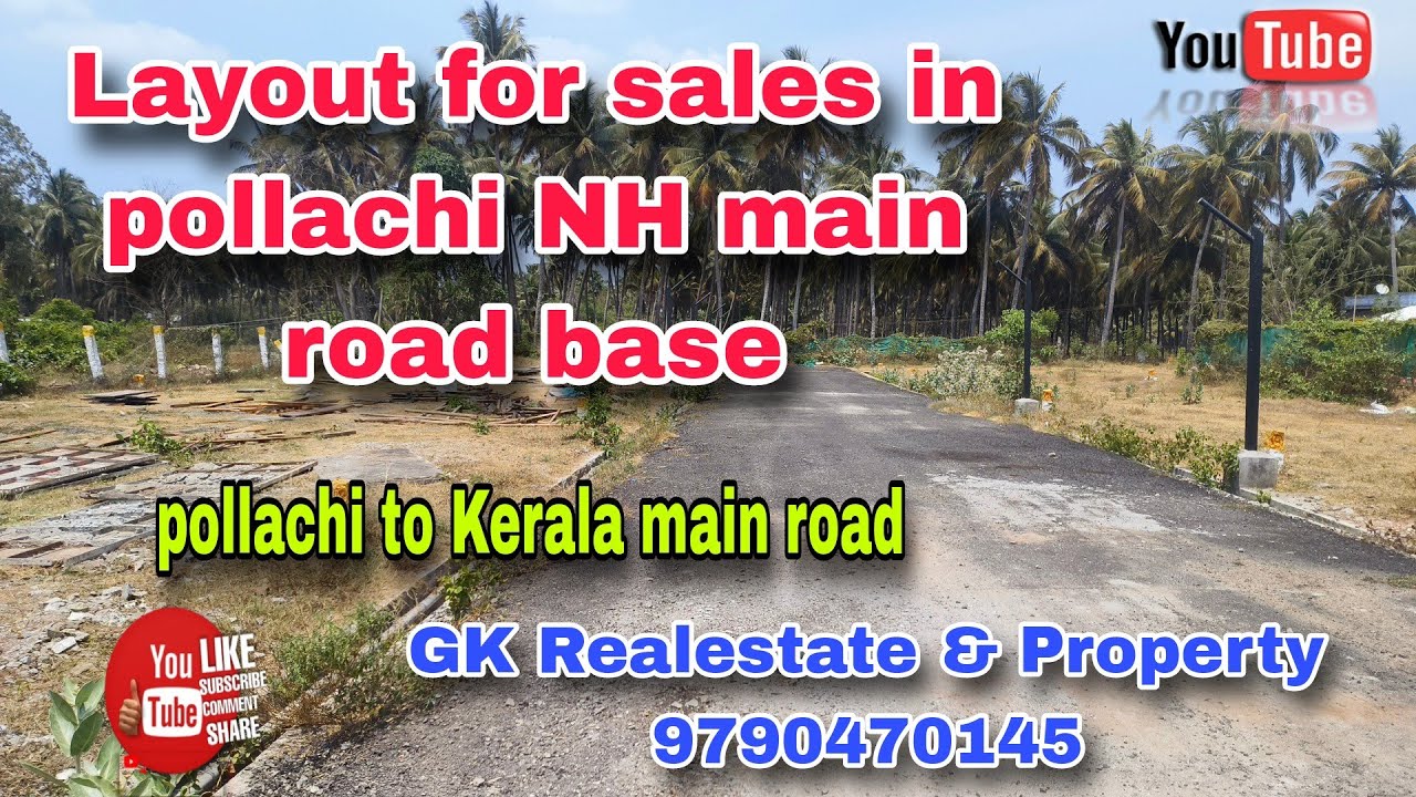 layout for sales in pollachi NH main road base - YouTube