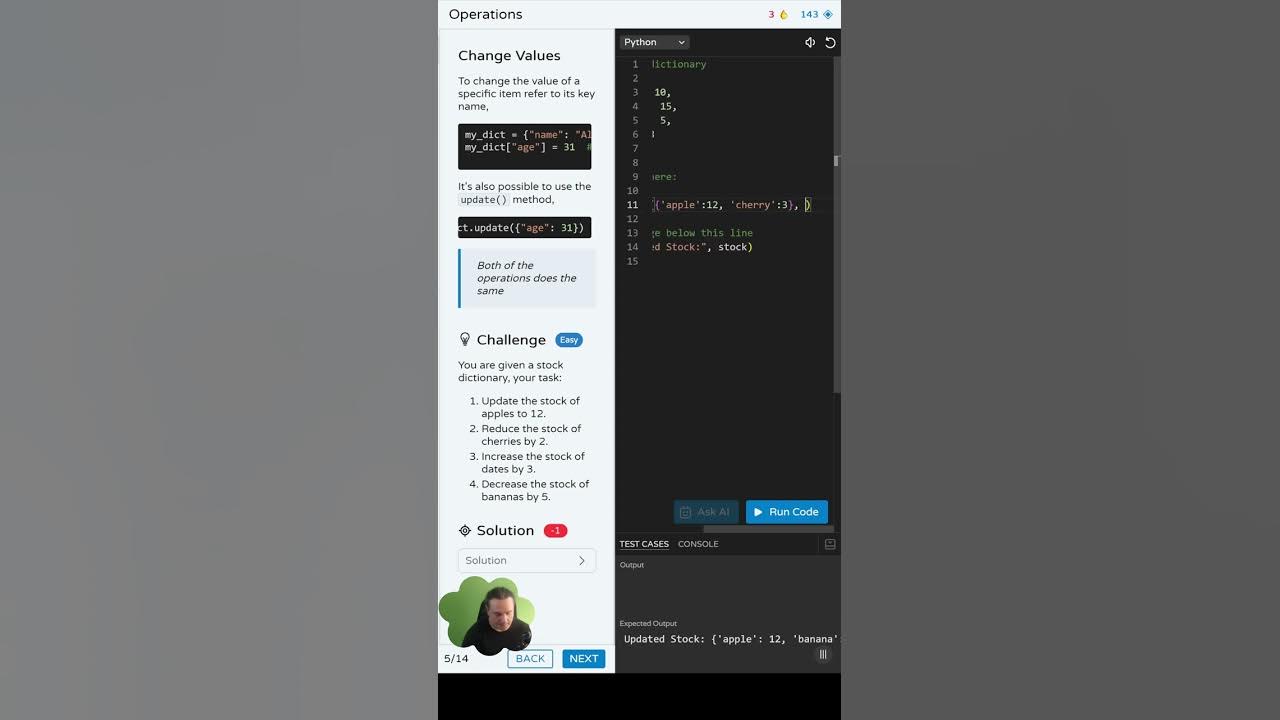 Change values in Dictionaries, Python - YouTube