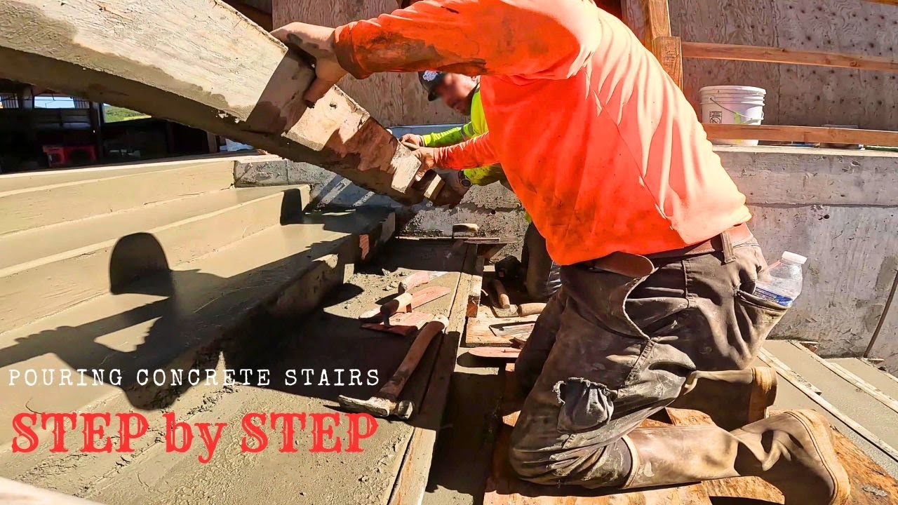 How To Pour and Finish Concrete Stairs Step by Step // Big Island ...