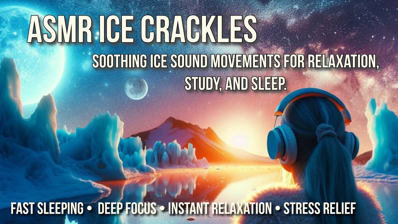 Ice Sound Crackling, Relaxation and Sleep. #icesounds #lowfrequency # ...
