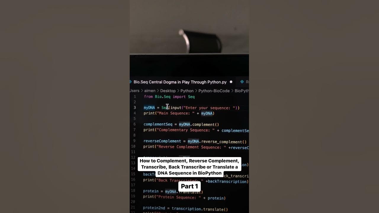 How to complement, reverse complement, transcribe, back transcribe & translate a DNA Sequence ...