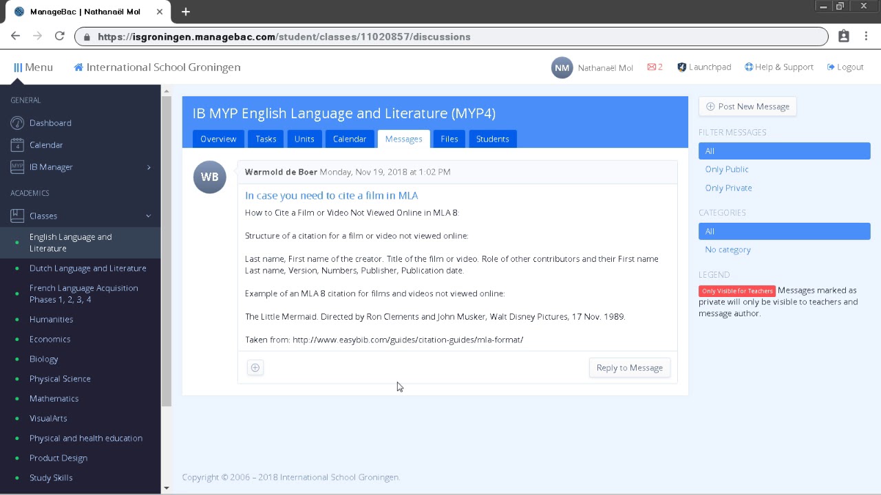 How to use Managebac - Part 2 - YouTube