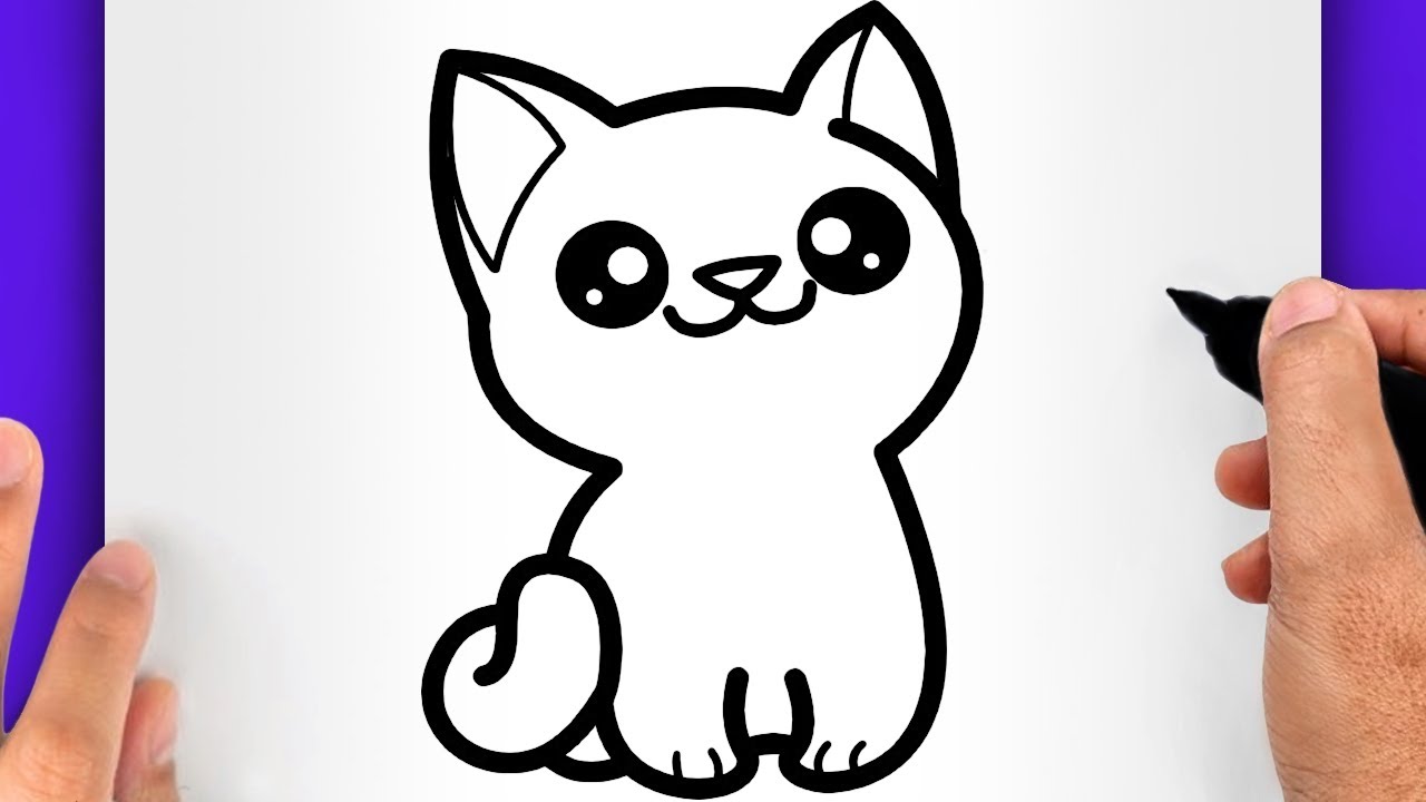 DESSIN FACILE KAWAII | COMMENT DESSINER UN CHAT FACILEMENT - DESSIN DE ...