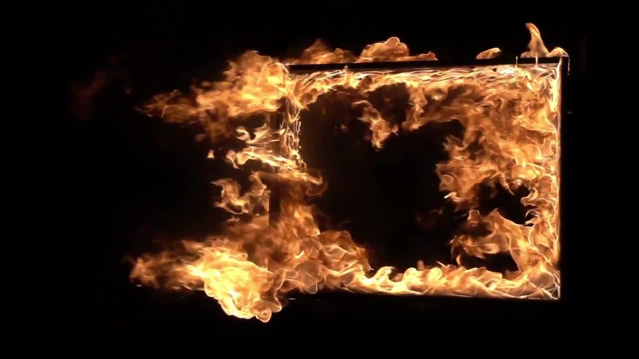 Window Frame On Fire Stock Video - YouTube