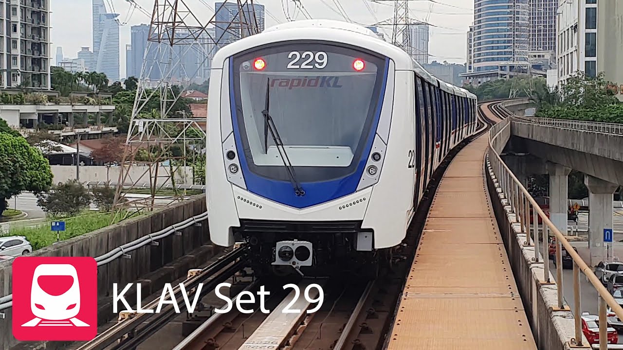 LRT KELANA JAYA LINE KLAV SET 29 DEPARTING AT ASIA JAYA STATION - YouTube