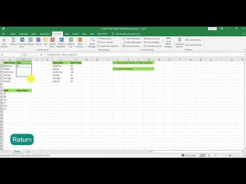 How to Convert State Names To Abbreviations in Excel - YouTube