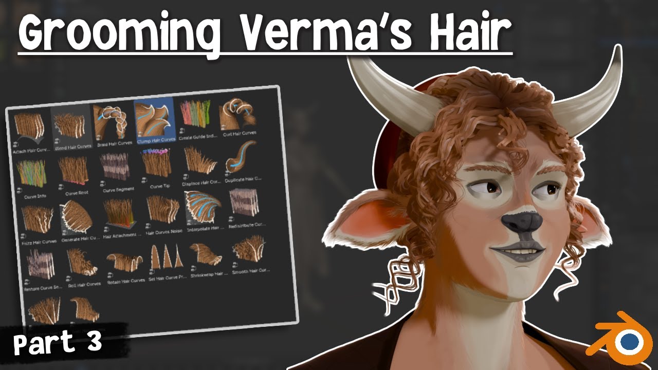 3D Character Creation Timelapse - Grooming Hair and Fur - Verma 3/3 ...