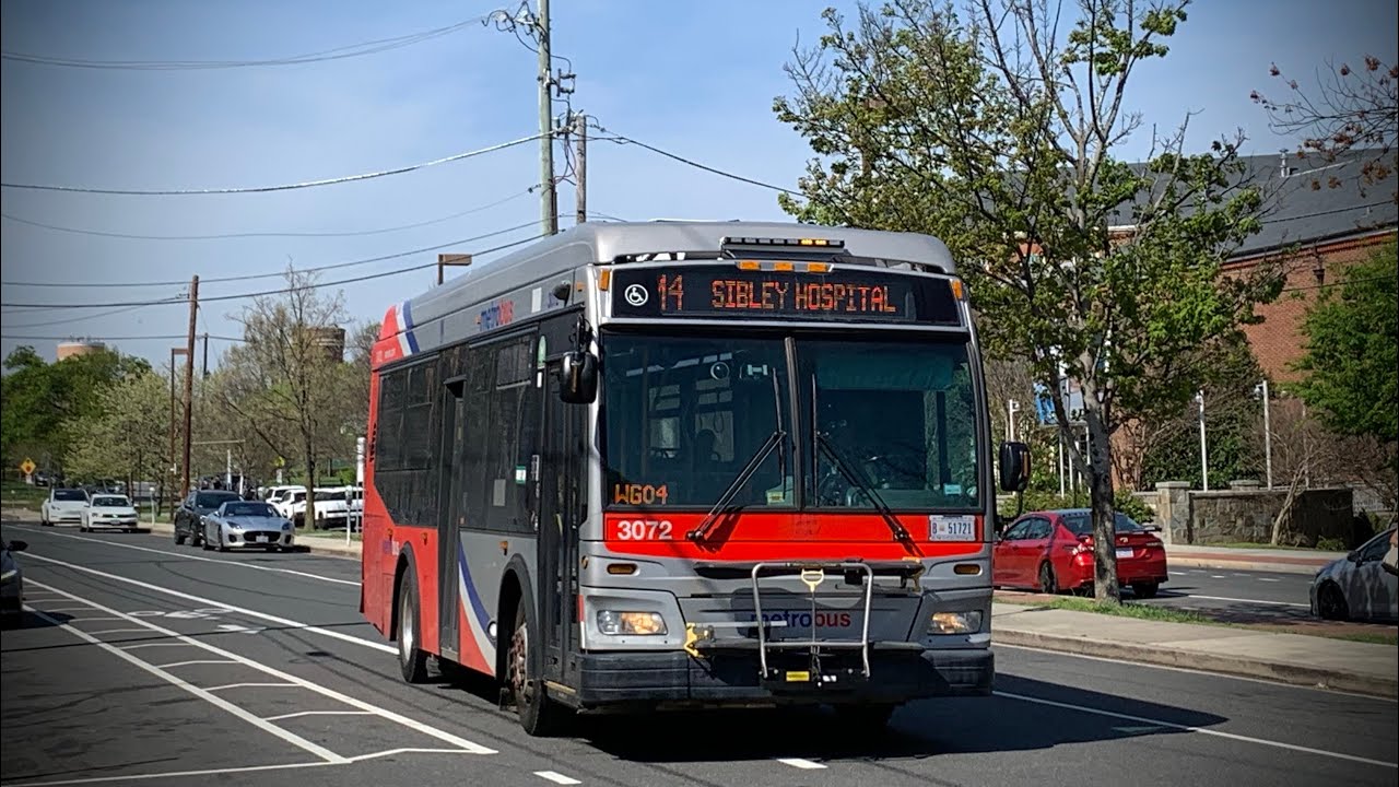 WMATA Metrobus: 2012 Orion VII 3G Hybrid #3072 on route M4 - YouTube