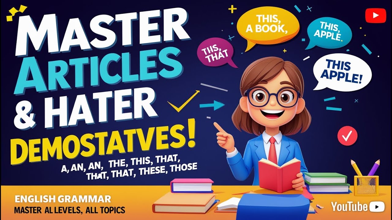 Master English Grammar: Articles (A, An, The) & Demonstratives (This ...