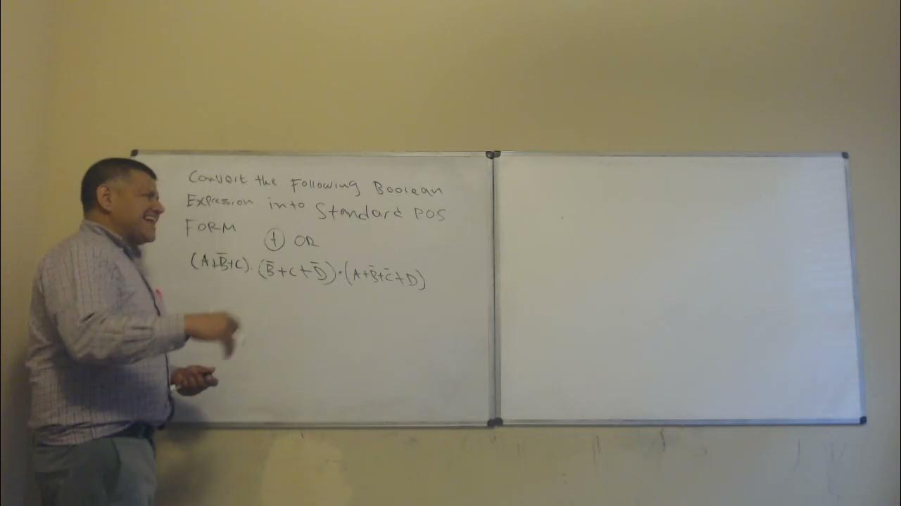 Converting a Boolean expression to Standard POS Form - YouTube