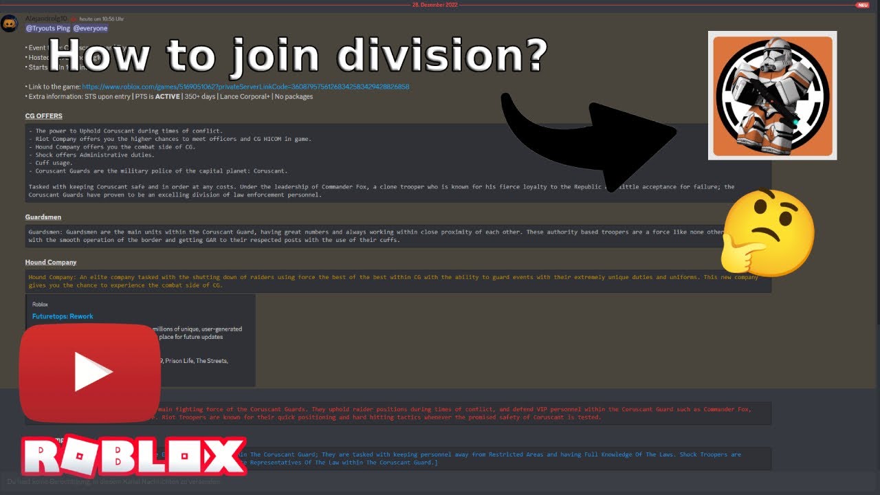 How to JOIN a division in roblox GAR?! - Tutorial - YouTube