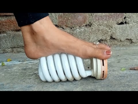 Barefoot vs Tube Light 💡 Extreme Crushing Challenge | Dangerous Foot Power Test!