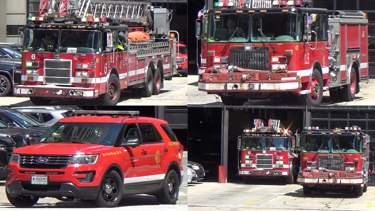 Chicago Fire Dept Engine 13 (Spare), Truck 6, & Battalion 1 (spare ...