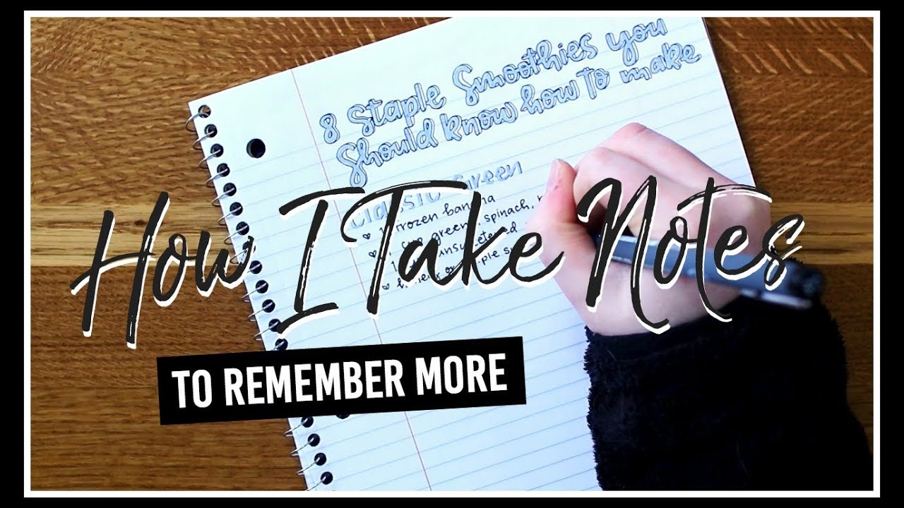 How I Take Notes to Remember Better! - YouTube