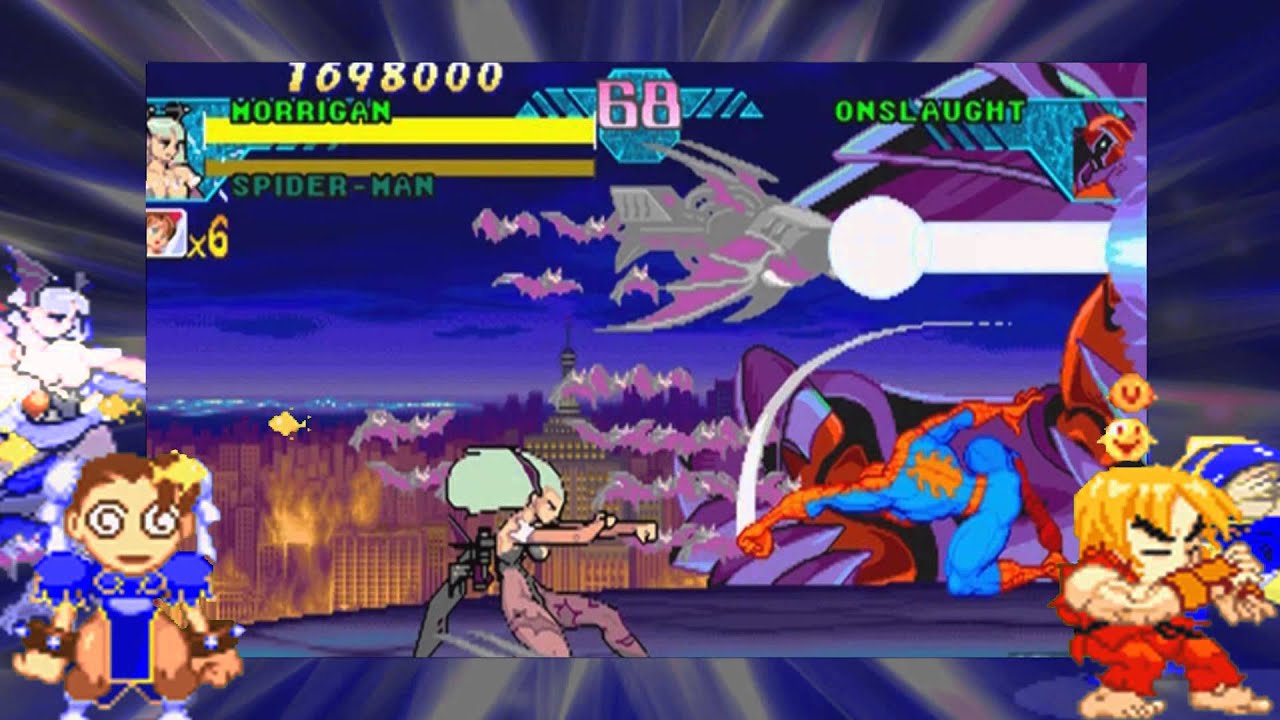 Marvel vs Capcom Morrigan Endless Super attack - YouTube