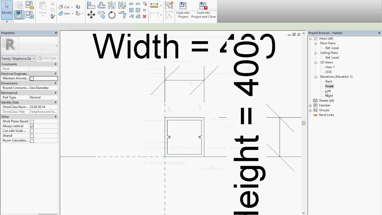 HOW TO CREATE RJ 45 OUTLET FOR LAN FAMILIES REVIT IN TAMIL - YouTube