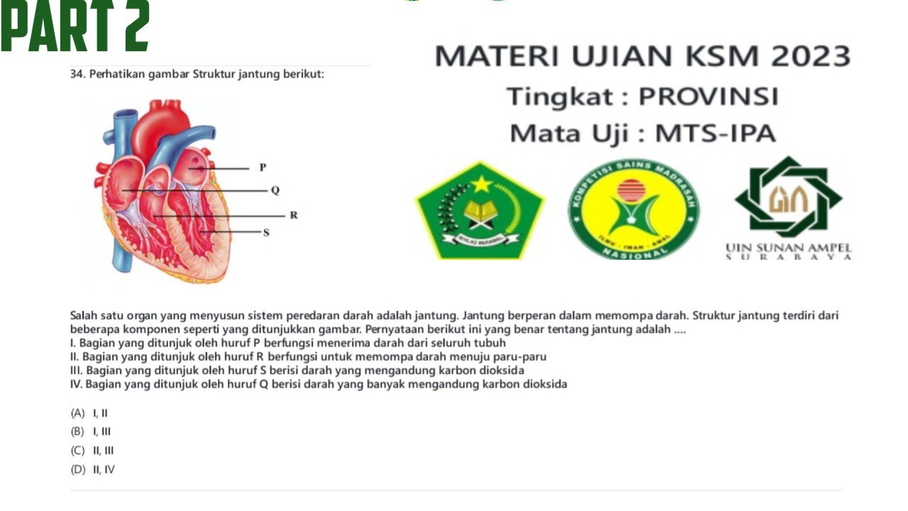 PART 2 - PEMBAHASAN SOAL ASLI KSM MTs IPA TERINTEGRASI 2023 TINGKAT ...