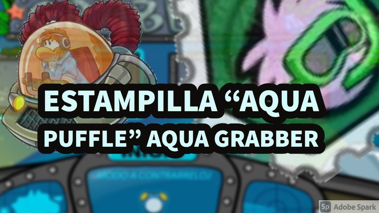 Estampilla "Aqua Puffle" Aqua Grabber New Club Penguin - YouTube